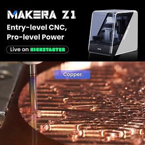 🚀 Bring Your Ideas to Life with Makera Z1 The desktop CNC built for makers, small businesses, and educational spaces. 💥 Now Live — Early Bird just $899, 25% off for a limited time ⚡ 4-Axis Ready — Expand your creativity with rotary machining ⚡ CNC Model Platform & One-Click CAM Software — Access, share, and turn designs into toolpaths effortlessly ⚡ AI-Powered Workflow — Generate designs and toolpaths with ease ⚡ Multi-Material Machining — From prototypes to finished products ⚡ Enclosed Frame 