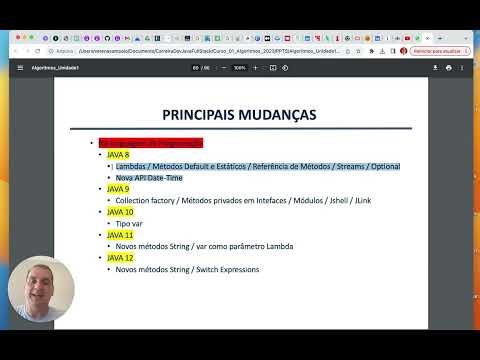 Curso 01: Algoritmos & Programação em JAVA 21 - Unidade 1 - Principais Mudanças (vídeo 07)