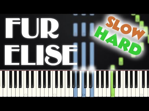 Fur Elise - Beethoven | SLOW HARD PIANO TUTORIAL + SHEET MUSIC by Betacustic