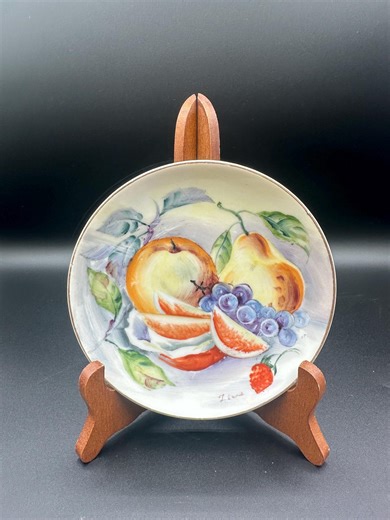 Vintage Hand-painted Hanging Porcelain Fruit Plate - Etsy