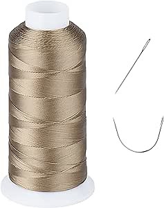 UV Resistant - Heavy Duty Outdoor Thread for Hand or Machine Sewing - Simthread 100% Polyester Bonded Thread Tex 69 (12wt) - 1500 Yards NP-Steel