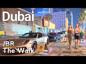 Dubai [4K] JBR After Dark Night Walking Tour 🇦🇪