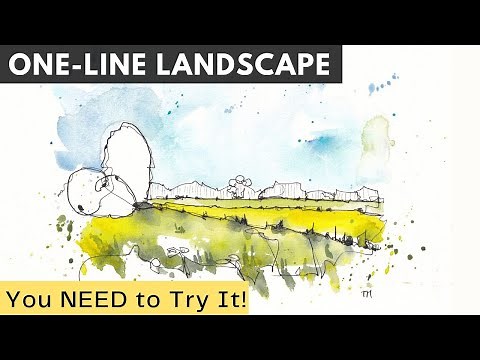 The Must-Try One-Line Technique: Ink and Watercolor Sketch Tutorial