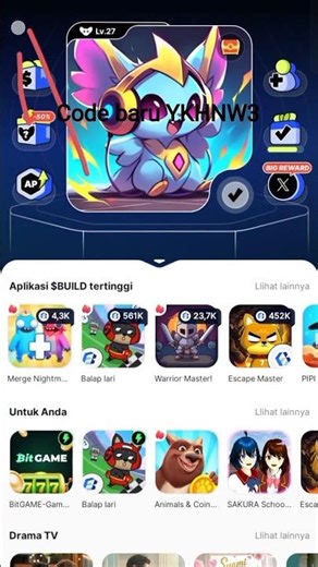 cara dapatkan build di x word cuman masukin code buruan cobain #xworld #codeberhadiah