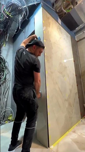 Perfect Tile Corner! Master Technique for Large-Format Porcelain #tiles #tileswork #shorts #diy