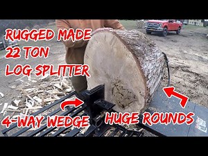 Friend Tackles Massive Logs with RuggedMade Log Splitter