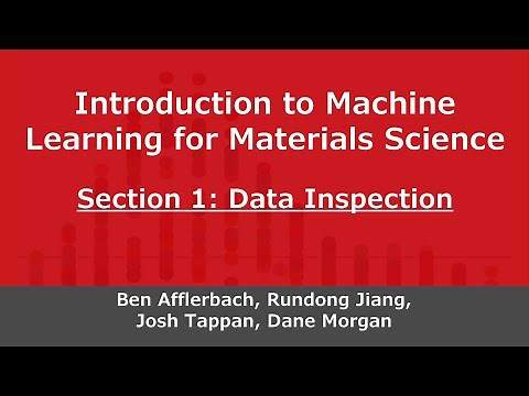 Intro to Machine Learning for Materials Science, Section 1: Data Inspection
