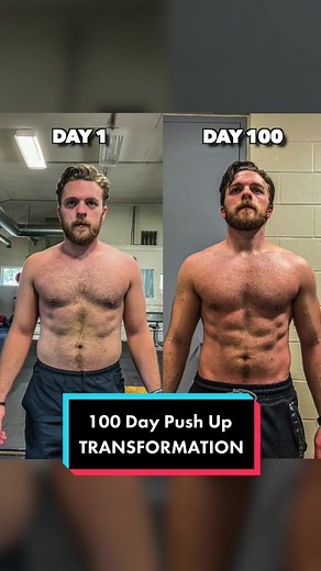 🔥 100 DAY PUSH UP TRANSFORMATION 🔥 #pushups #transformation #progress #fitness #viral