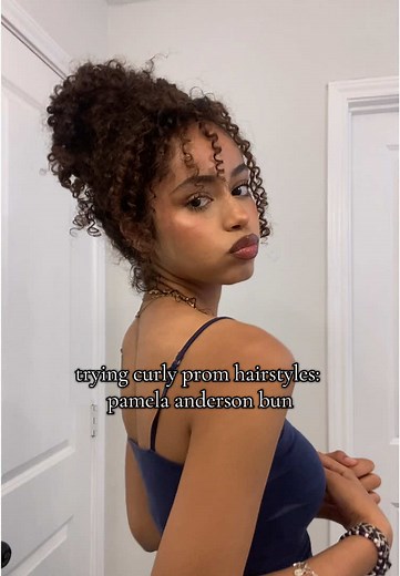 Curly Hair Tutorial for Messy Bun Styles