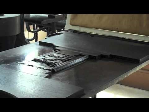 1880's Printing Press Demo