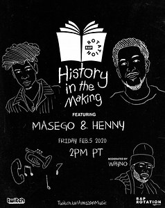 19 reactions · 7 comments | Black History Month isn’t just about honoring Black icons of the past; it’s also about celebrating Black innovators of the present. This month, we’ve tapped several artists that are currently making Black history for intimate conversations about music, race, and innovation. Join us this Friday for our #HistoryInTheMaking chat with Masego Music and Henny, moderated by Wayno. Who are some of your favorite Black creators? | Amazon Music | Facebook