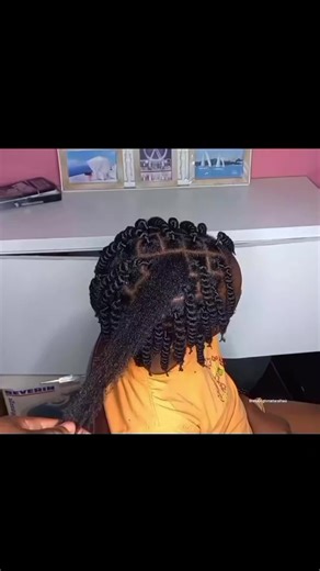 African thread natural hair protective hairstyle for kids #africanthreadingstyles #kidshairstyles #hairslyle #hairgrowth