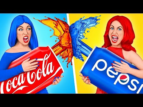 Red Food vs Blue Food Challenge | Eating Everything Only In 1 Color For 24 Hours by TeenDO Challenge