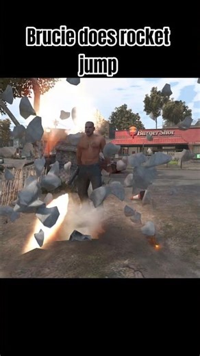 Brucie does rocket jump #gta #gtaiv #gta4