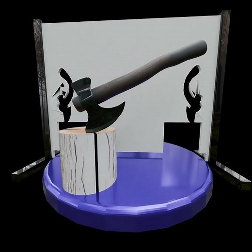 Physics Based Axe Animation in Blender #blender #simulation #vfx