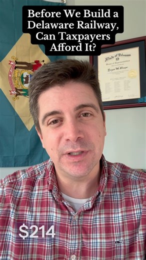 Before We Build a Delaware Railway, Can Taxpayers Afford It? DelDOT is asking Delawareans whether they would use a north to south railway system across our state. Before that question is answered, there is something everyone deserves to know. DelDOT is proposing a rail concept alongside government transit partners that are already carrying extraordinary debt. The study alone costs $500,000, funded by federal tax dollars, and the final study will be available in 2026. Without seeing the financial