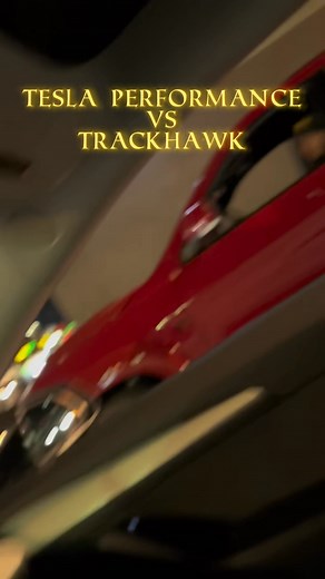 My brothers Tesla model 3 performance Gapped a Trackhawk 😭 #trackhawk #srtdad #reels #v8 #tesla #model3 #teslaperformance #explorepage | Srtdad10