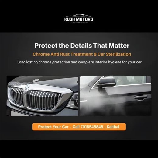 Kush Motors | Protect your car from corrosion and harmful bacteria. At Kush Motors, our chrome anti-rust treatment helps prevent rust, extends metal... | Instagram