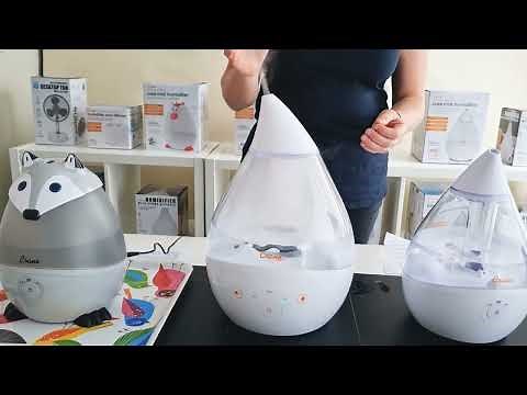 Crane 4-in-1 Filter Free Top Fill Drop Cool Mist Humidifier w/ Sound Machine