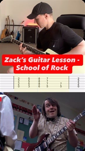 Kyle Collins on Instagram: "Zack’s Guitar Lesson - School of Rock (Guitar Cover with TABS) | From the Movie ‘School of Rock’ (2003) @jackblack #fyp #music #cover #guitarra #xybca"