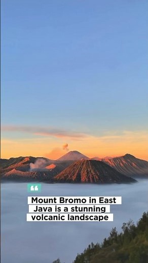 Mount Bromo in East Java, Indonesia is a stunning volcanic landscape