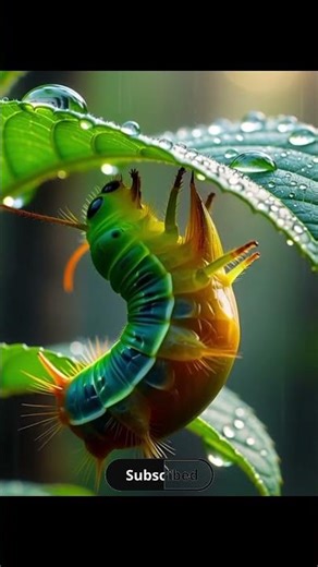 🦋✨ Amazing Caterpillar to Pupa Transformation | Realistic Metamorphosis in 4K 🌿📸 #ai#shorts