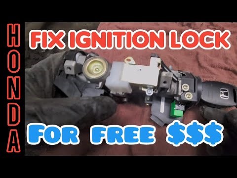 HOW TO FIX HONDA ACCORD IGNITION LOCK FOR FREE $ | KEY STUCK | KEY WON'T TURN | HOW TO REMOVE WAYFER