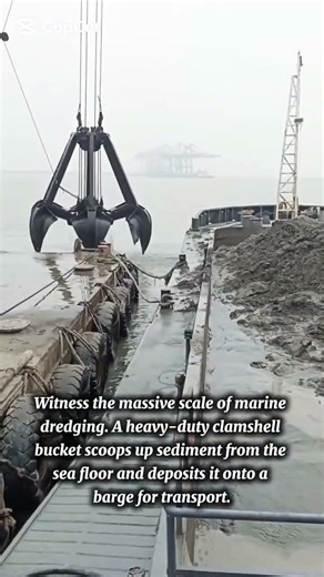 Clamshell Dredging in Action