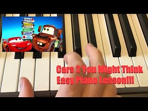 Easy Piano Lesson Main Riff of "You Might Think" From Cars 2 with keys/chords/notes.