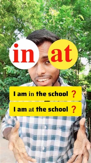 “ 𝐚𝐭 ” vs “ 𝐢𝐧 ”- 99% People Use It Wrong! Learn the Real Difference in 5 Minutes 🔥 | English Grammar Made Easy” 🧠 Detailed Notes (Well-Structured Explanation) 1️⃣ Introduction Many English learners get confused when to use “at” and “in.” These two small prepositions can completely change the meaning of a sentence. In this lesson, you’ll learn the exact difference between at and in, with examples that are easy to understand and remember. 2️⃣ When to Use “AT” 👉 “At” is used to talk about a