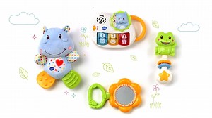 ✨✨New Arrival✨✨ Buy 1 Get Sefty Fan 1pcs 😘😘 Vtech My 1st Gift Set ကမ္ဘာ့နံပါတ်(၁) လေ့လာသင်ကြားရေး ကစားစရာ မွေးကင်းစကလေးငယ်လေးများအတွက် အကောင်းဆုံးအဖော်မွန် My 1st Gift Set Product Details: My 1st Gift Set by VTech is an ideal gift for little bundles of joy. Soft hippo teether, rattle and piano make the perfect on-the-go gift set for babies. The hippo teether is soft and comforting, a perfect little friend for baby during teething. The crinkle paper arms and soft fabric body provide tactile sti