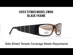 Prescription Safety Glasses: Uvex Titmus Model SW08 in Black.