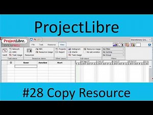 ProjectLibre #28 Copy resource between projects