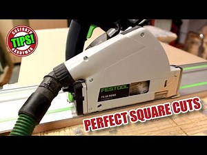 How to Make Repeated Accurate & Square Track Saw Cuts - Woodworking Tips!
