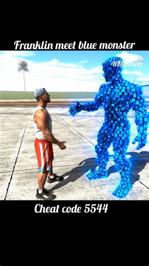 😱New cheat code of blue monster 👹 indian bike driving 3d #shorts #viral #gta