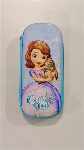 Cute princess sofia pencil box with filling stationery #stationery #cutestationery #schoolsupplies