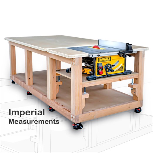 Table Saw Workbench Plans (imperial) – DIY Woodworking PDF - Etsy Australia