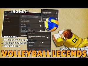VOLLEYBALL LEGENDS SCRIPT *NO KEY* | AUTO FARM WINS, HITBOX EXPANDER, ROTATE IN AIR...