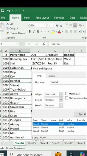 Search Specific Name in more than 100 sheets in Excel | Find One Name from multiple Excel sheets.