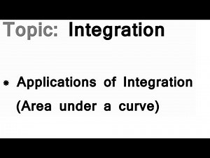 AS/A-Level Maths Integration - Area under a curve
