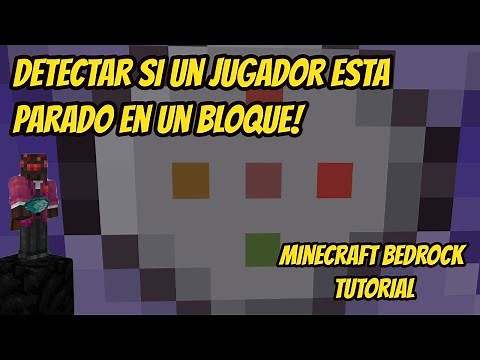 ¿Como Detectar Si Un Jugador Está Parado en Un Bloque? || Tutorial Minecraft Bedrock 1.16