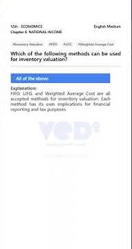 Inventory Valuation Methods Explained | 12th Economics