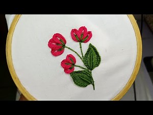 looking Gorgeous... Amazing hand embroidery flowers tutorial || Hand embroidery design