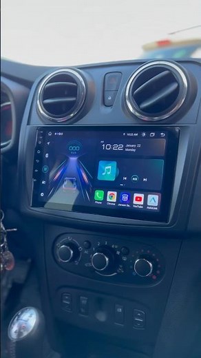 Install Android radio Dacia Logan 2015 / 4GB RAM 64GB / CarPlay | Android auto / Waze, YouTube