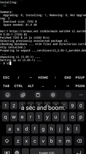 Termux SL Command Tutorial: Steam Train Animation 2026 #termux, #terminal #hacker