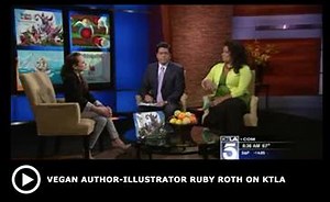 When author Ruby Roth took the KTLA anchors to school on veganism! Today, check out Ruby's NEW book for ALL kids to enjoy, "The Help Yourself Cookbook for Kids: 60 Easy Plant-Based Recipes Kids Can Make to Stay Healthy and Save the World"! Even the pickiest of eaters won't be able to resist tasting their own creations! Watch the trailer and get the book now for a new generation of healthy eaters: www.helpyourselfcookbook.com | Ruby Roth