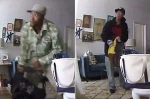 Man watches from his phone as robbers break into his apartment