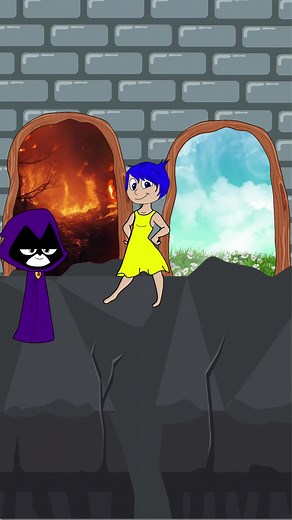 Pass the Challenge Gate Perfectly Robin, Raven, Starfire | Tee Titans Go