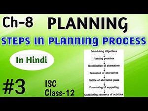 Steps in planning process in hindi | Planning process | Ch-8 Planning | Class 12 | ISC | Commerce |