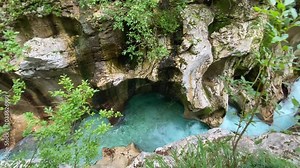 Soca Gorge Slovenia beautiful rock formation water flow